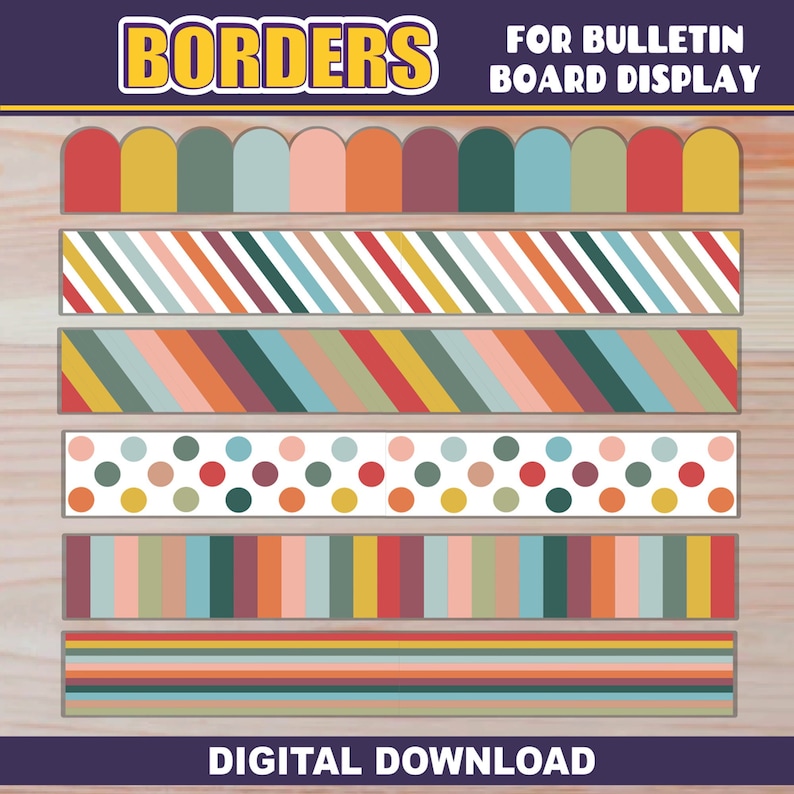 BOHO Classroom Bulletin Board Borders | Printable Decor (digital ...
