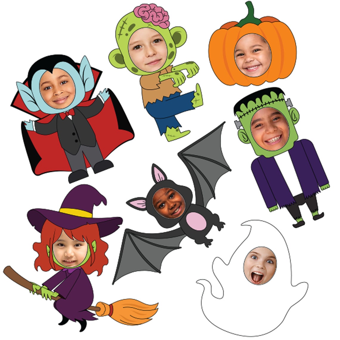 Halloween Add Your Own Photo Picture BUNDLE PNG Vampire - Etsy