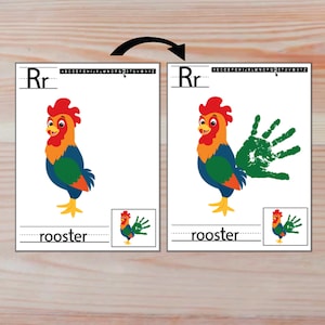 Animal Alphabet Handprint Art Craft |A-Z ABC Alphabet Handprint Craft ...