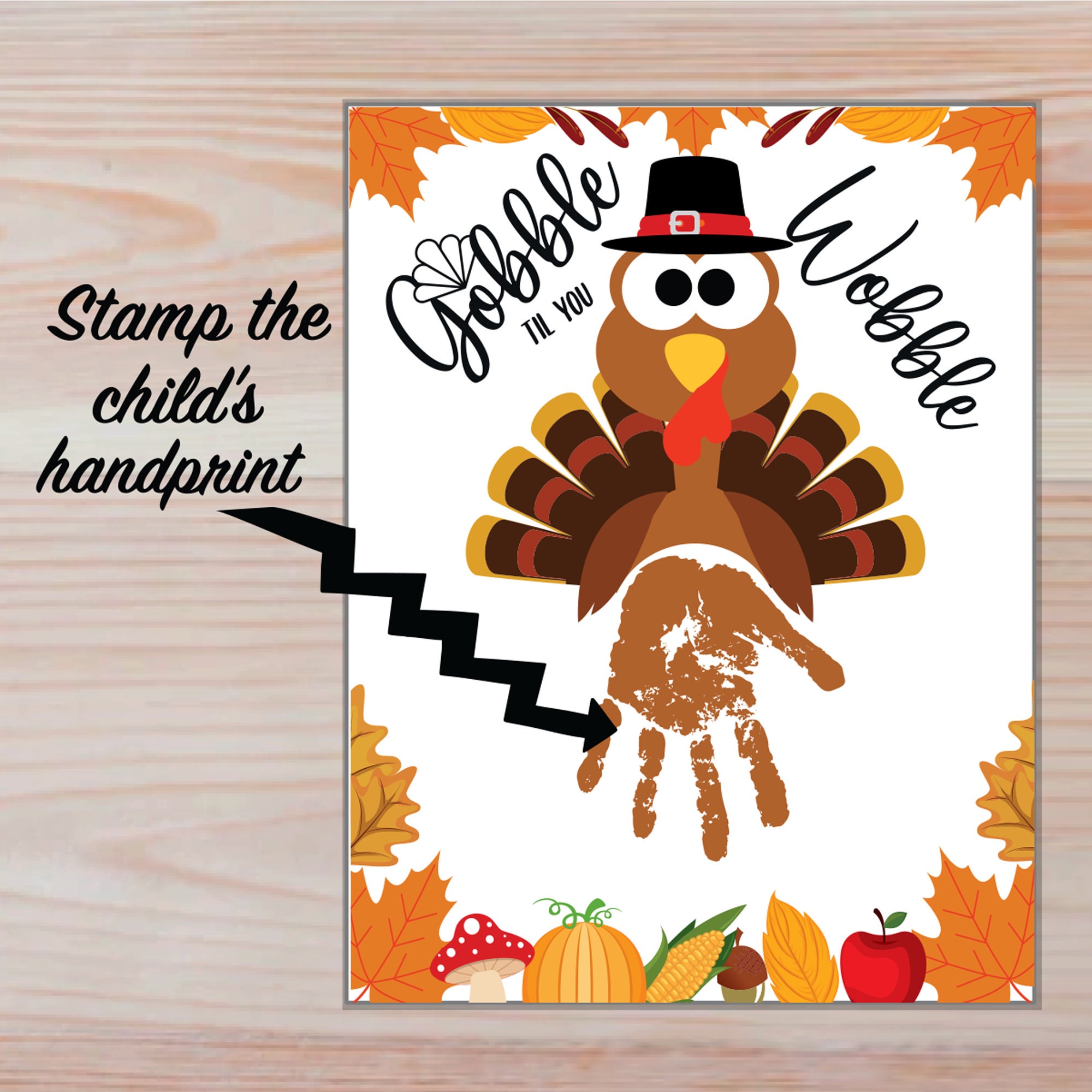 Turkey Handprint Art | Thanksgiving Keepsake Gift (digital Download) - Etsy