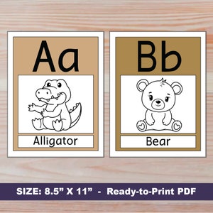 Alphabet Posters | PRINTABLE | EARTHY Colors | Classroom Decor | Animal ...