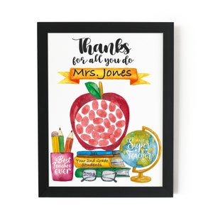Teacher Appreciation Handprint Fingerprint Thumbprint Art | Teacher ...