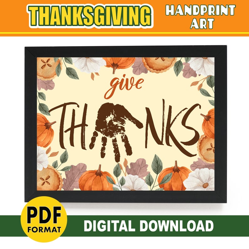 Thanksgiving Handprint Art | Fall Keepsake Craft (digital Download) - Etsy