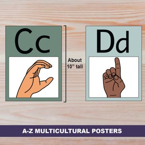 ASL Alphabet Posters | American Sign Language Display | PRINTABLE ...