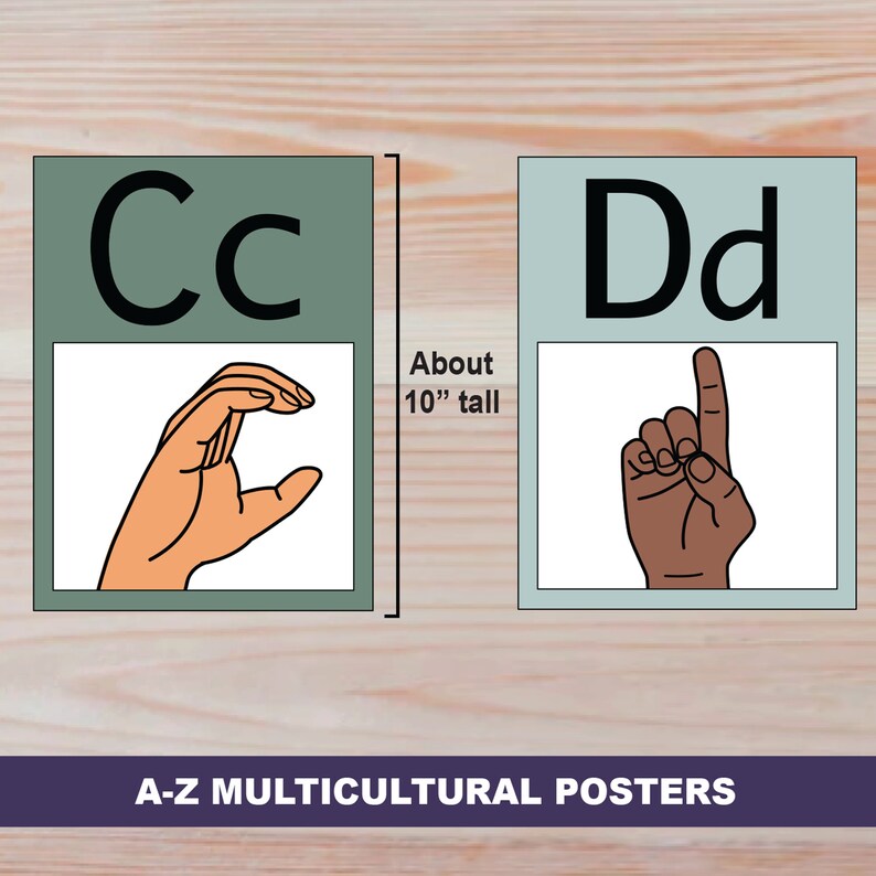 ASL Alphabet Posters | American Sign Language Display | PRINTABLE ...