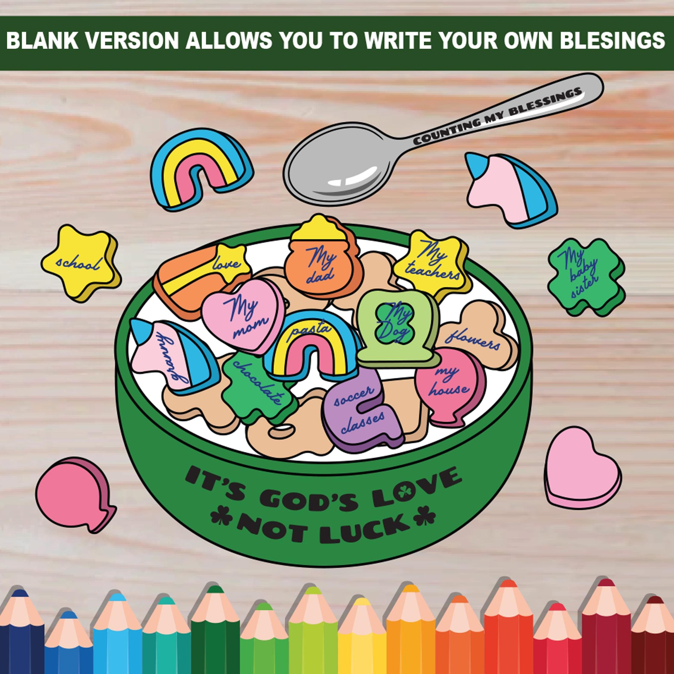 St. Patrick's Day Bible Lesson Craft | Blessings Lucky Charms Craft ...