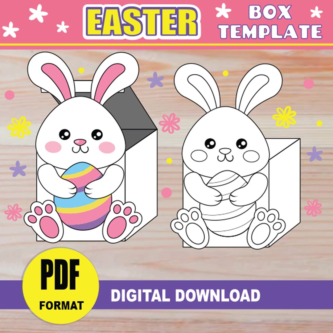 Easter Treat Box | PRINTABLE Easter Bunny Party Favor Boxes | Easter ...