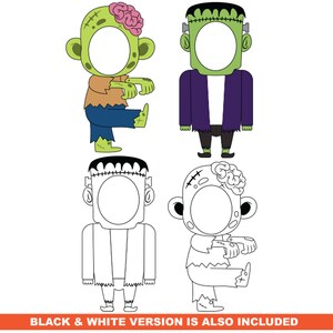 Halloween Add Your Own Photo Picture | PNG Frankie & Zombie Add Photo ...