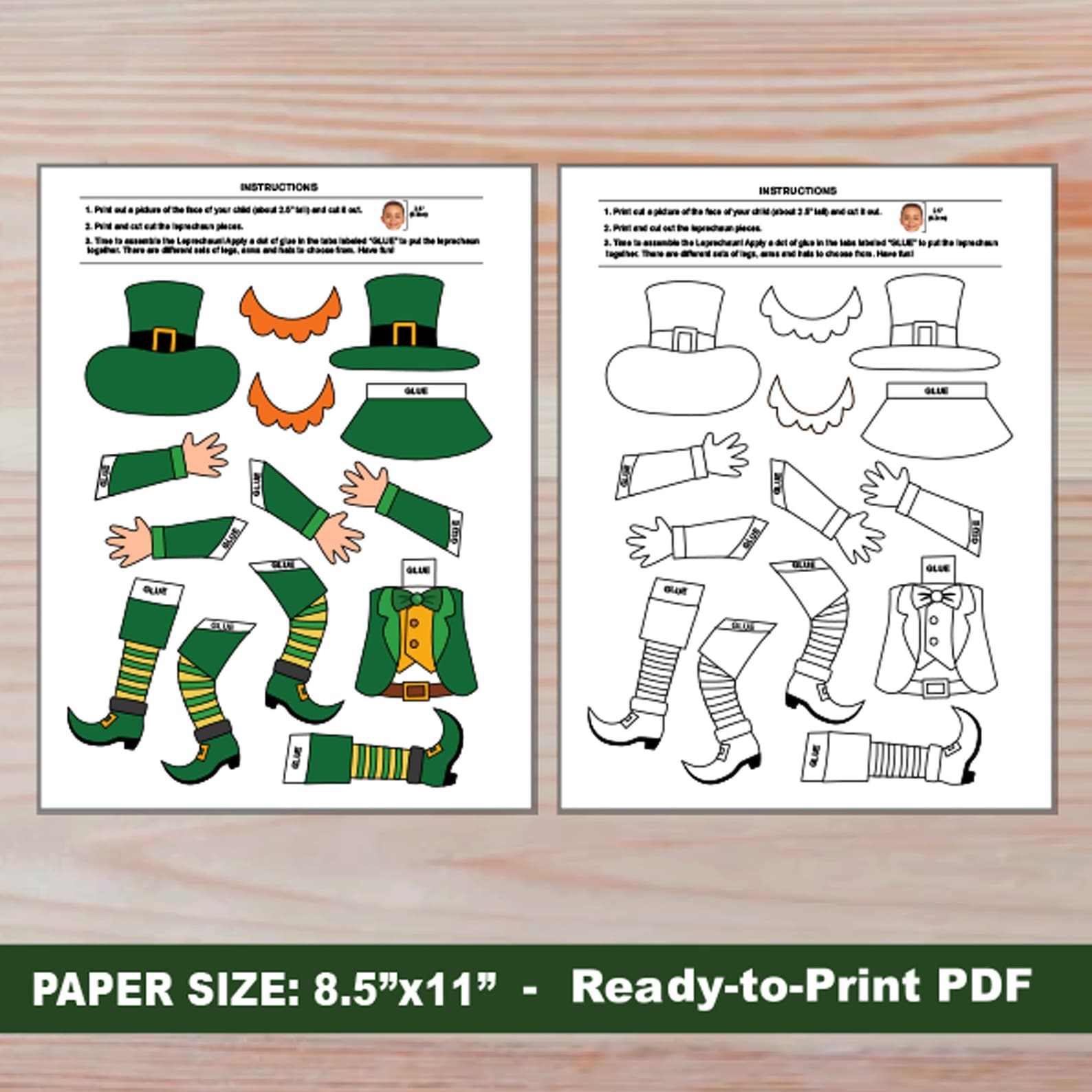 St Patrick's Day Craft for Bulletin Board | Leprechaun Yourself Face ...