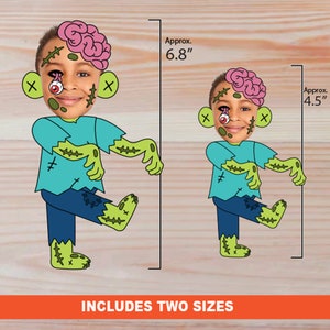 Build-a-zombie Face Photo Craft | Halloween Craft for Bulletin Board ...