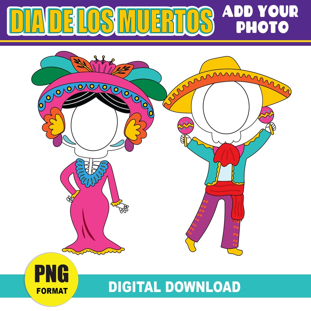 Dia De Los Muertos Add Your Own Photo Picture Day of the Dead PNG ...