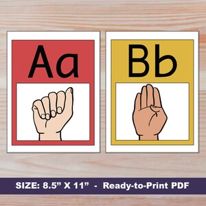 ASL Alphabet Posters | American Sign Language Display | PRINTABLE ...