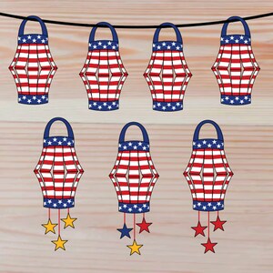 Patriotic USA Paper Lantern Crafts | for USA Holidays Flag Day, 4th of ...