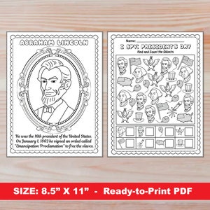 President's Day Activities for Kids | PRINTABLE US President’s Coloring ...