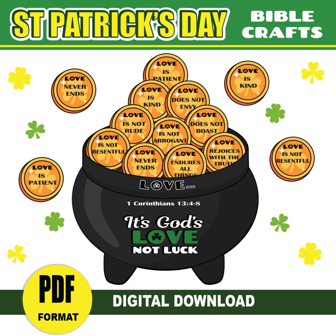St Patrick’s Day Bible Lesson Activity Craft | Corinthians 13 Love |DIY ...