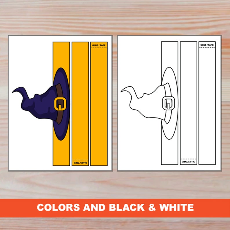 Halloween Paper Crowns for Kids PRINTABLE Hat Headbands Craft Activity ...