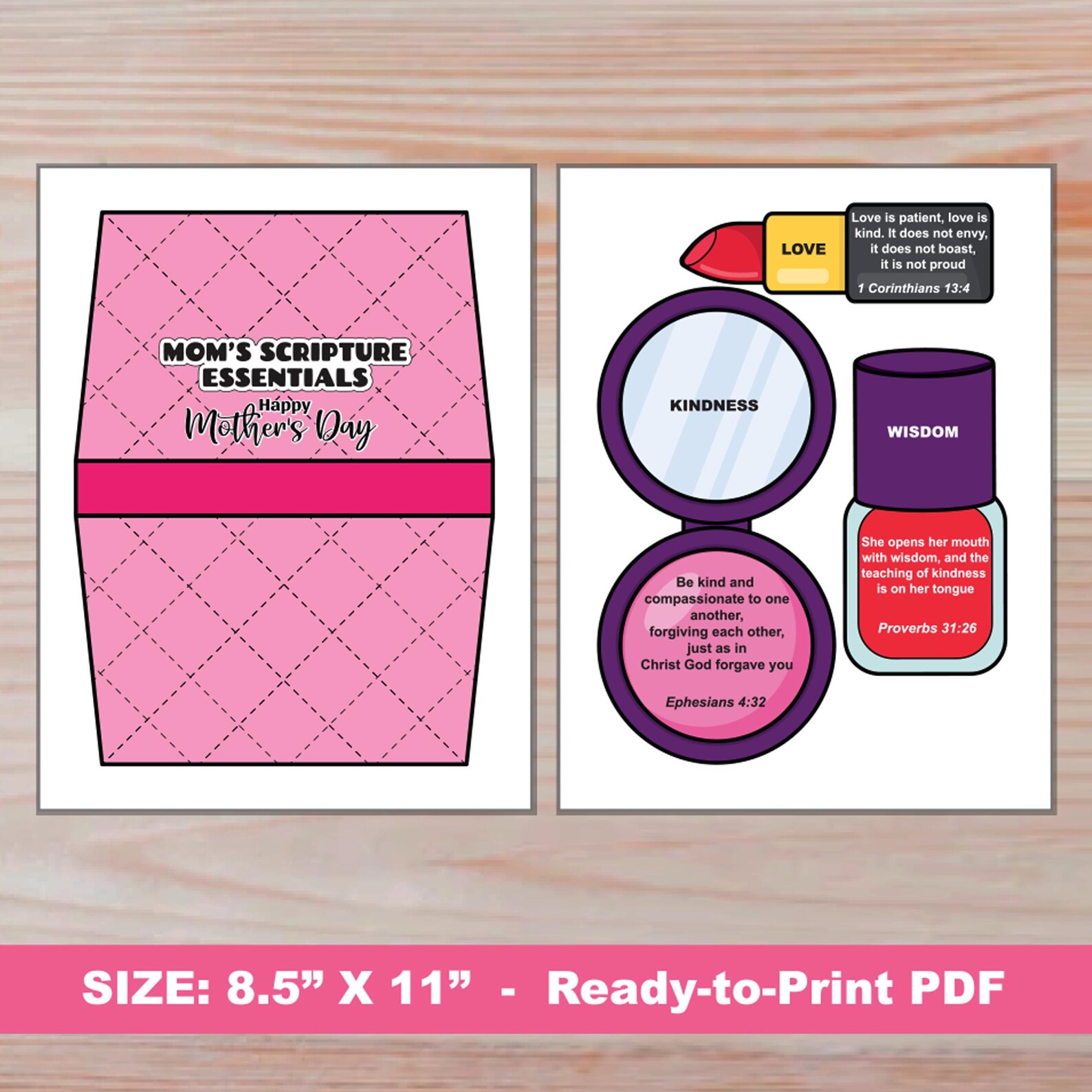 Mothers Day Bible Craft Activity | Sunday School Bible Verse Scriptures ...