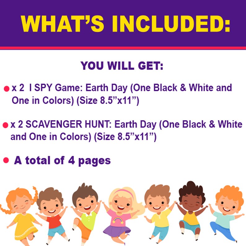 Earth Day Scavenger Hunt Earth Day I Spy PRINTABLE Games Earth Day ...