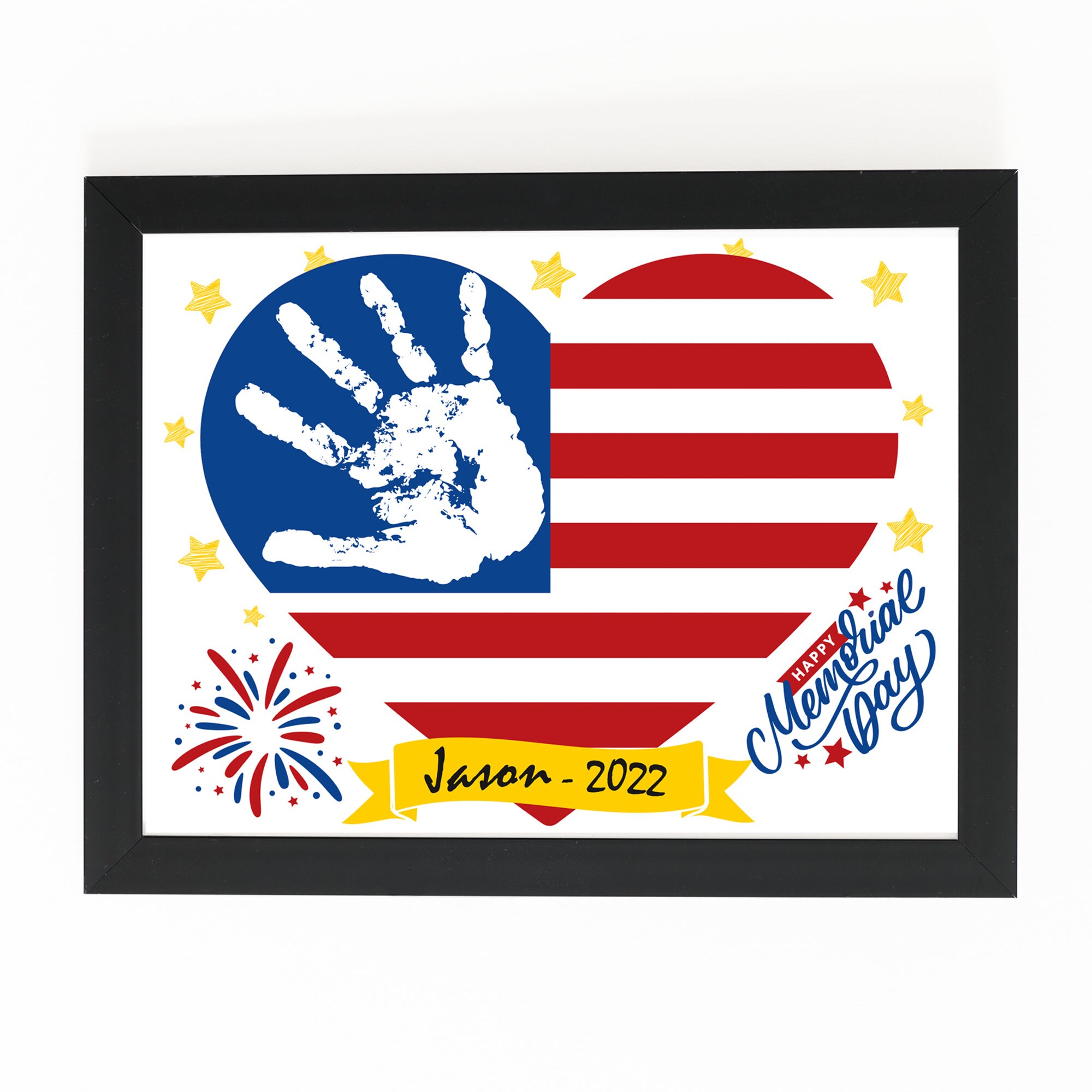 Memorial Day Handprint Wall Art BUNDLE SET of 3 American - Etsy
