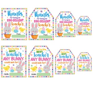 PRINTABLE Easter Gift Tags and Cards for Teacher | Egg-cellent Teacher ...