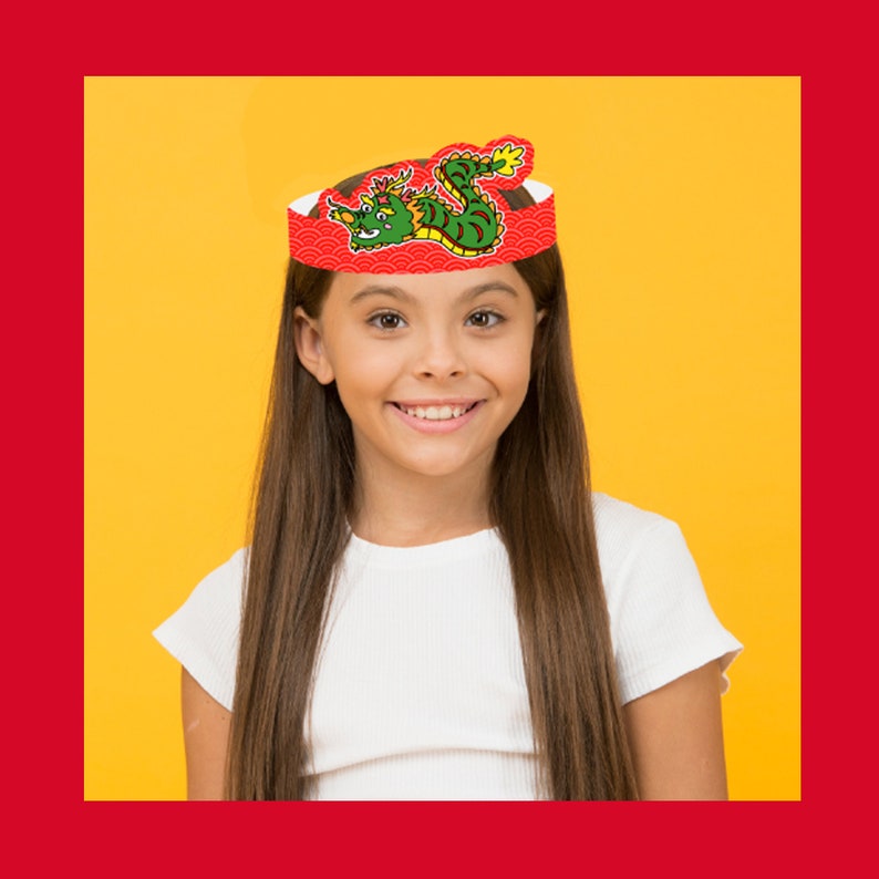 Chinese New Year Paper Crowns for Kids PRINTABLE Lunar New Year Paper ...