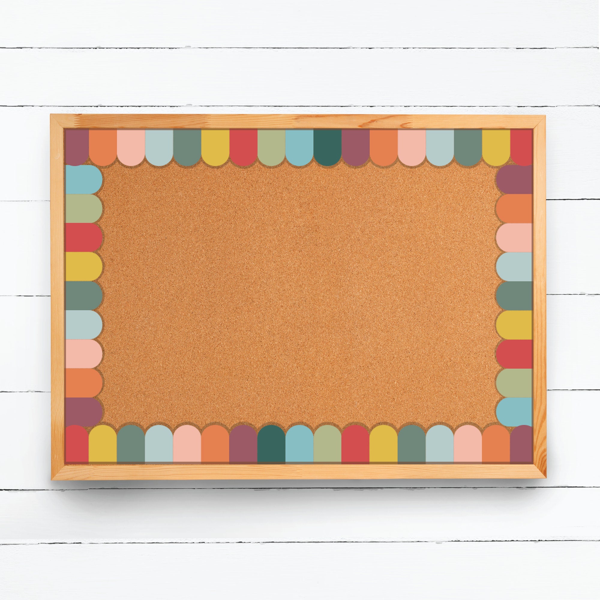 Boho Bulletin Board Borders 64 Pcs - 63ft Rainbow Dot & Stripe ...