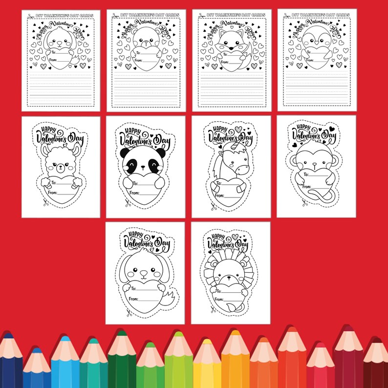 Valentine's Day Cards & Writing Activity | PRINTABLE DIY Valentine's ...
