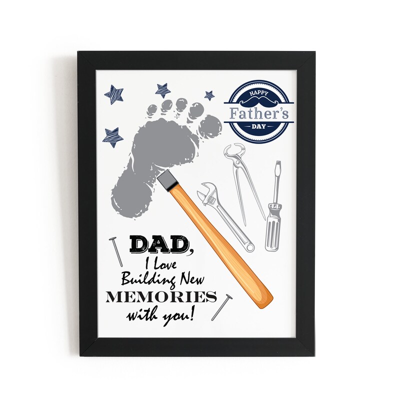 Father's Day Building Memories Footprint Craft Hammer - Etsy