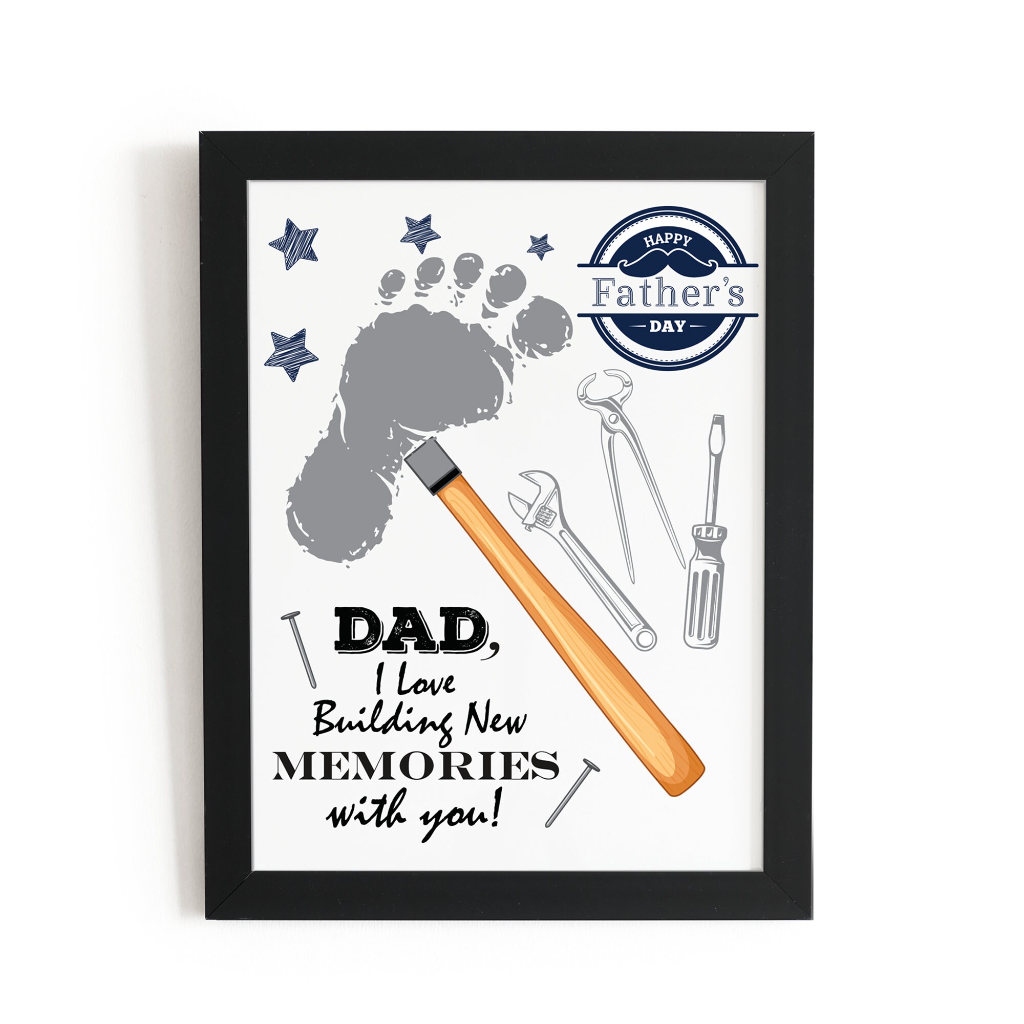 Father's Day Building Memories Footprint Craft Hammer - Etsy