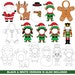 Christmas Add Your Own Photo Picture BUNDLE | PNG Santa Elf Reindeer ...