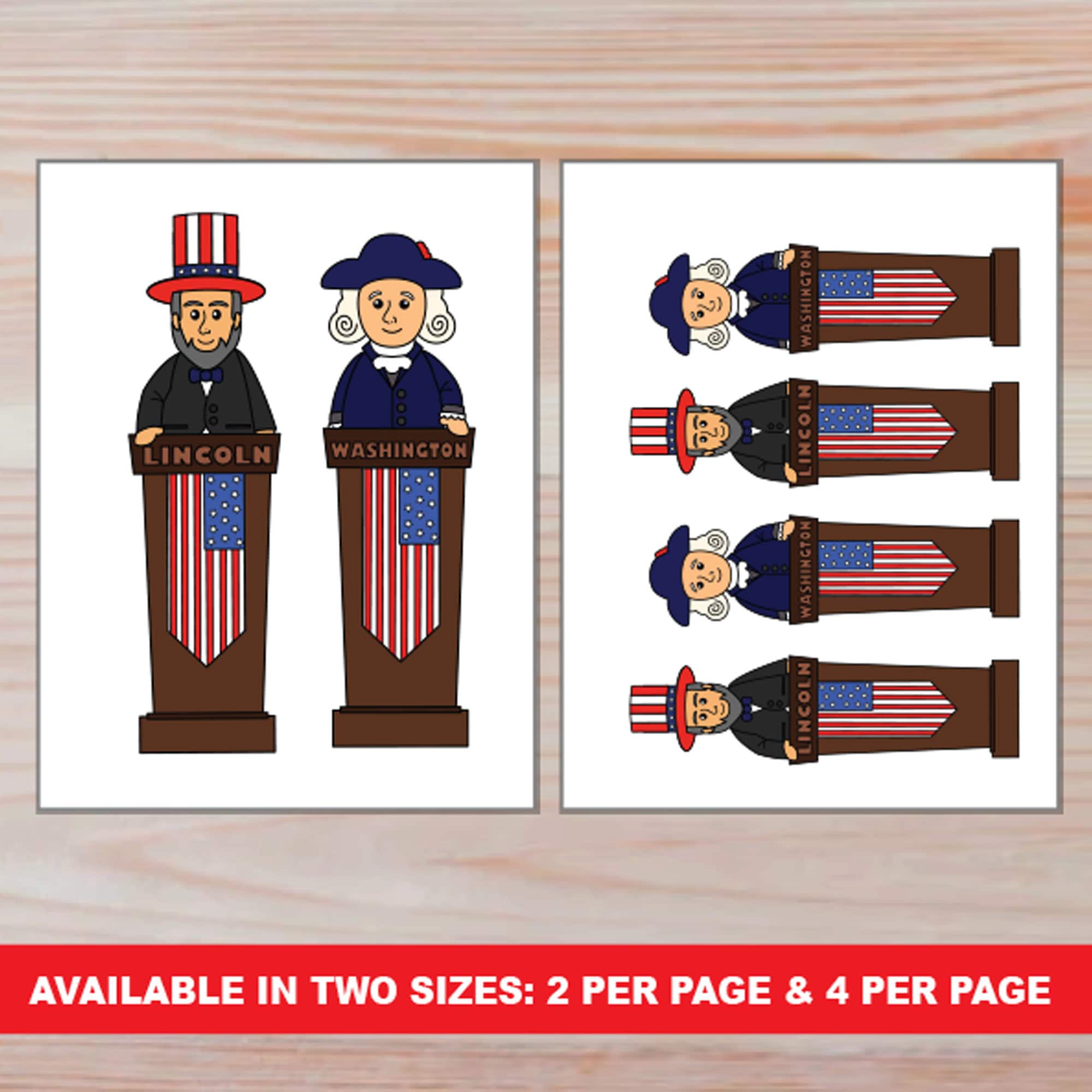 President's Day PRINTABLE Bookmarks for Kids President's Day Activities ...