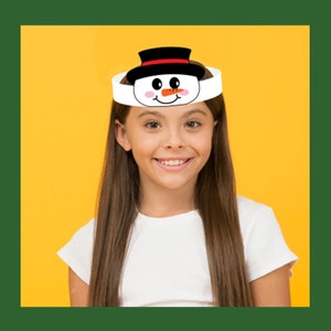 Christmas Paper Crowns for Kids | PRINTABLE Paper Hat Headbands | Craft ...