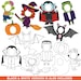 Halloween Add Your Own Photo Picture BUNDLE | PNG Vampire Witch Zombie ...