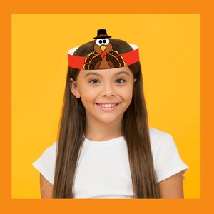 Thanksgiving Paper Crowns for Kids| PRINTABLE Hat Headbands | Craft ...