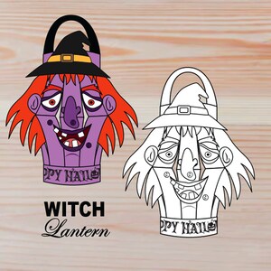 Halloween Monster Lantern Crafts | Witch Crafts PRINTABLE Activity for ...