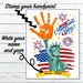 Memorial Day Handprint Art Statue of Liberty Crafts - Etsy