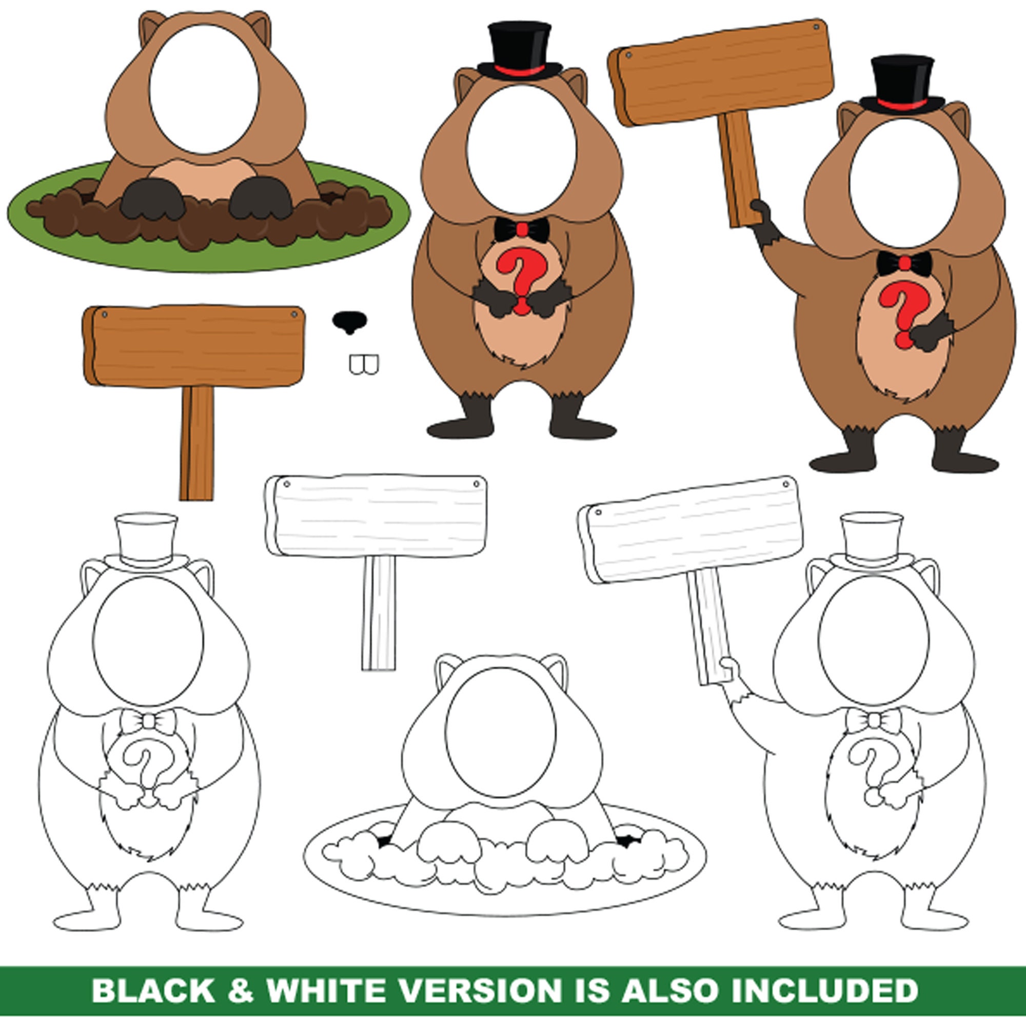 Groundhog Day Add Your Own Photo Picture | PNG Groundhog Photo Clipart ...