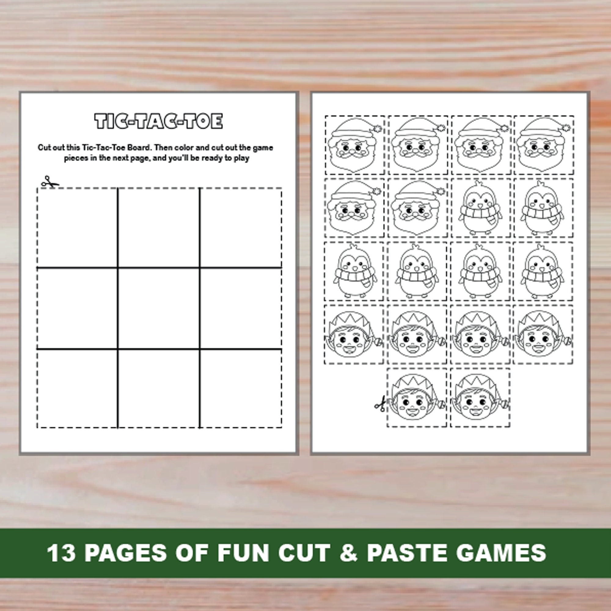 Christmas Cut and Paste Worksheets PRINTABLE Scissor Skills - Etsy