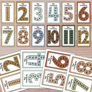 Multiplication Chart + Times Table Posters + Skip Counting Flash Cards ...