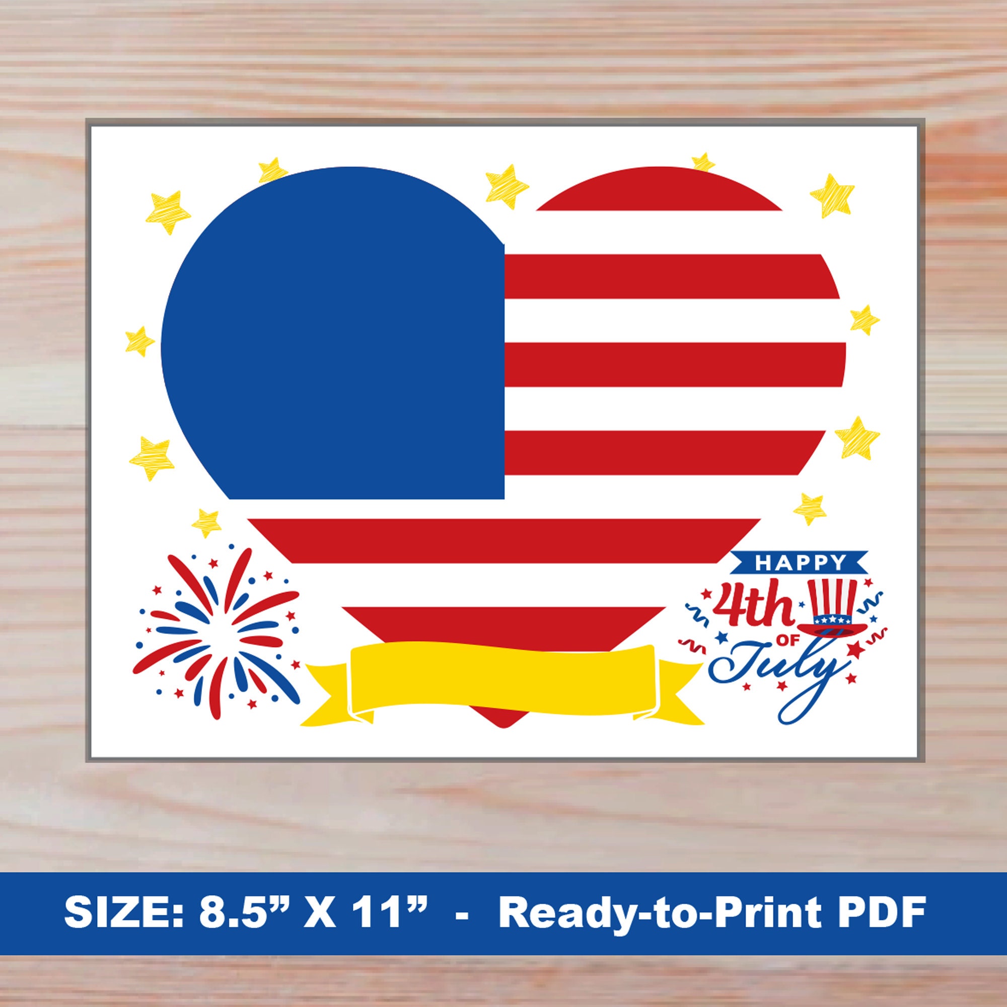 4th of July Handprint Art American Flag USA PRINTABLE - Etsy