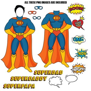 Super Dad Add Your Own Photo Picture | PNG Superdad Hero Clipart ...