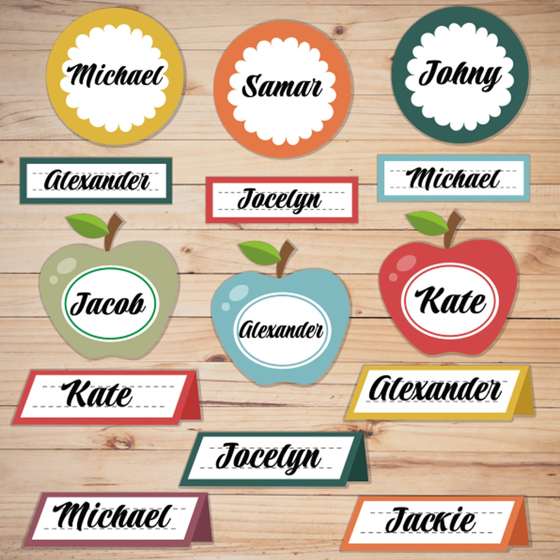 Classroom Name Tags for Bulletin Board, Door Display & Desk Name Tags ...