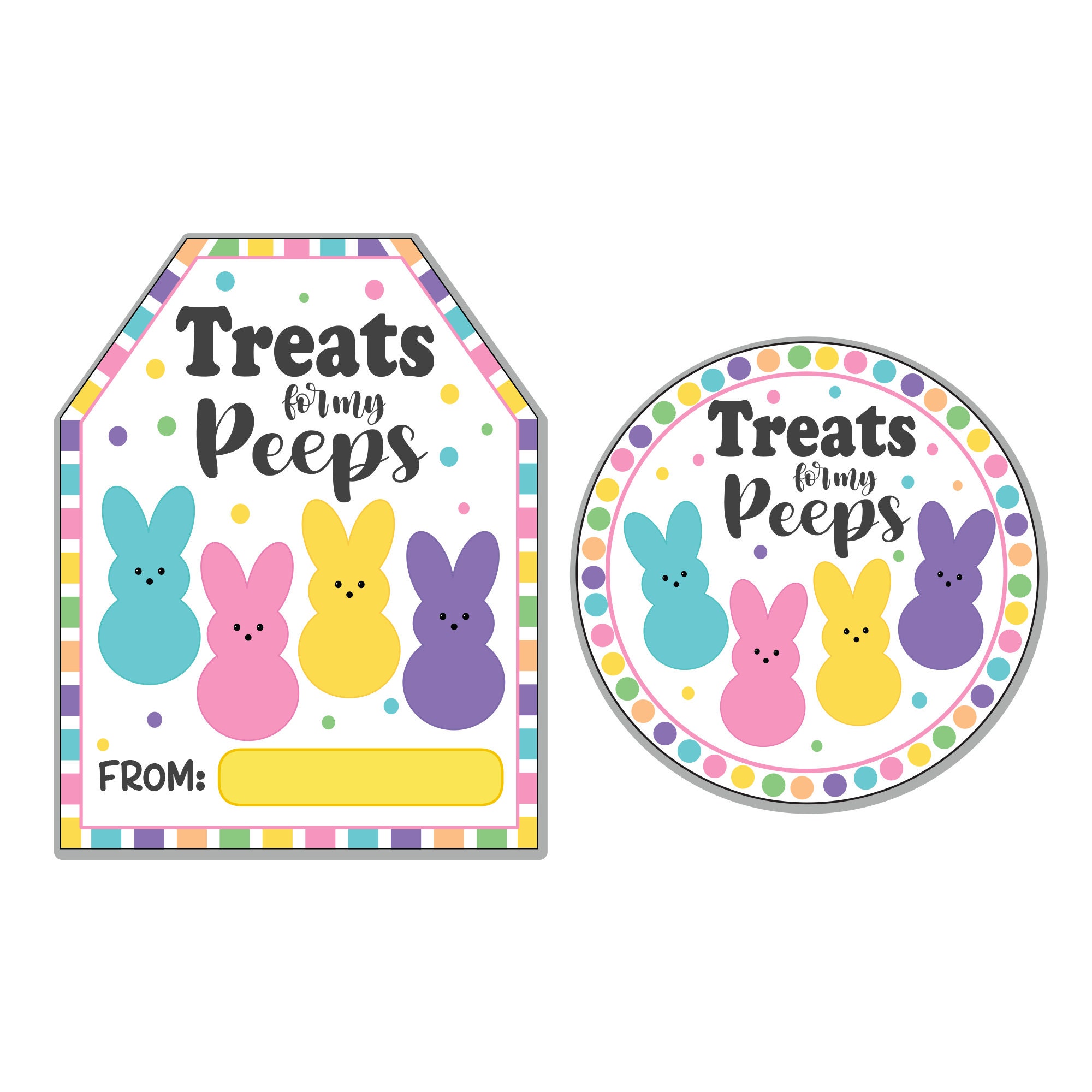 PRINTABLE Easter Gift Tags and Cards Happy Easter Treats for - Etsy