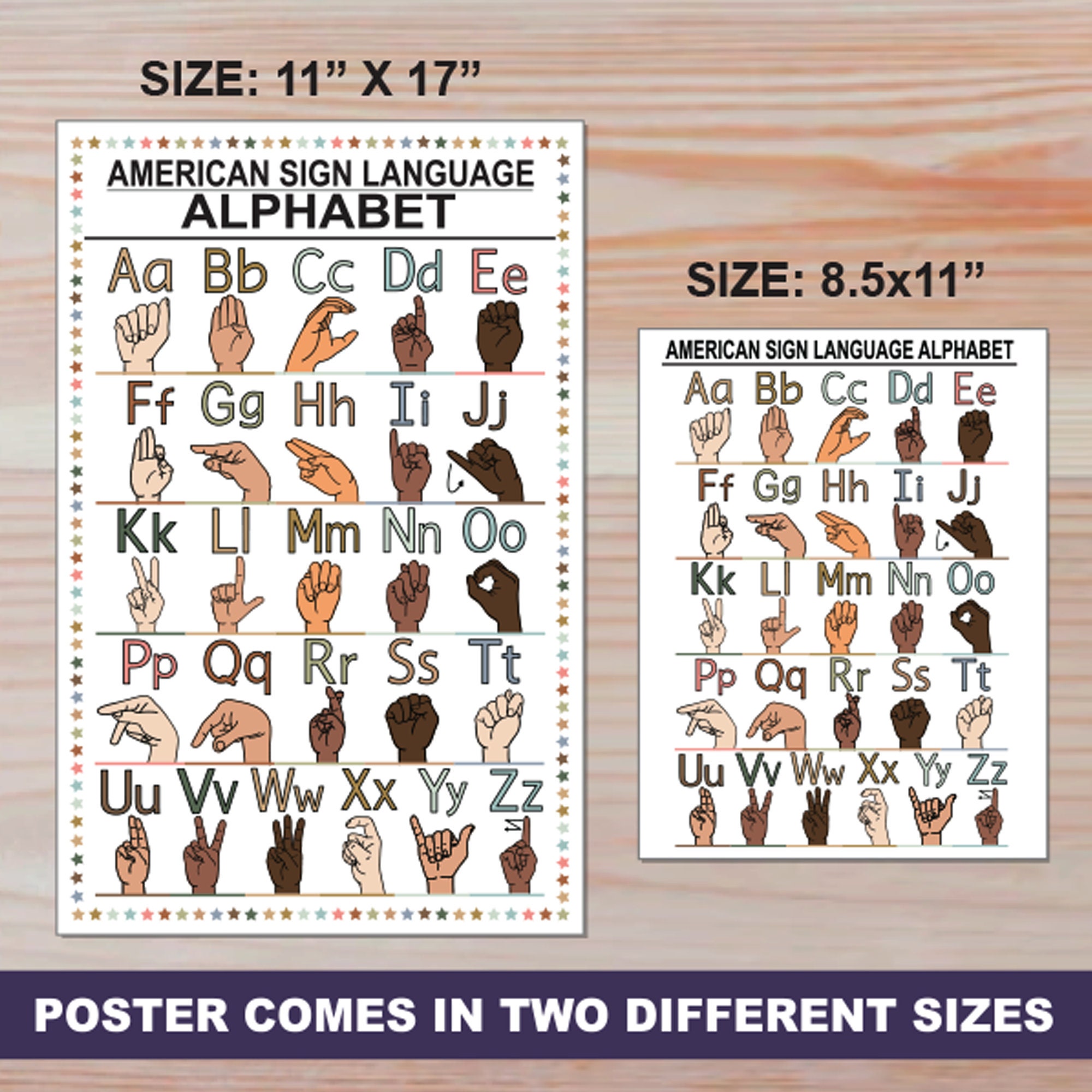 ASL Alphabet Posters | American Sign Language Display | PRINTABLE ...