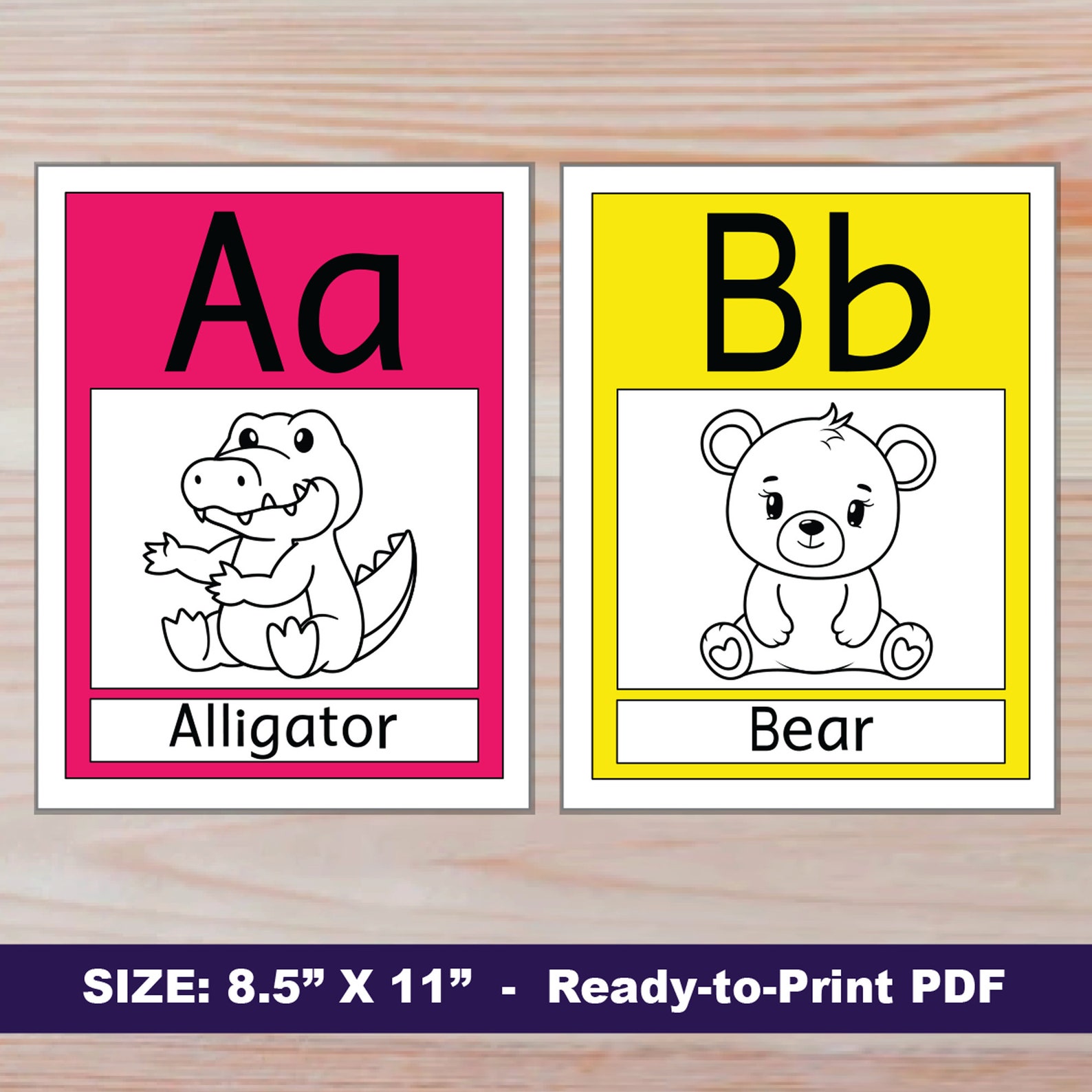 Alphabet Posters | PRINTABLE | RAINBOW Bright Colors | Classroom Decor ...