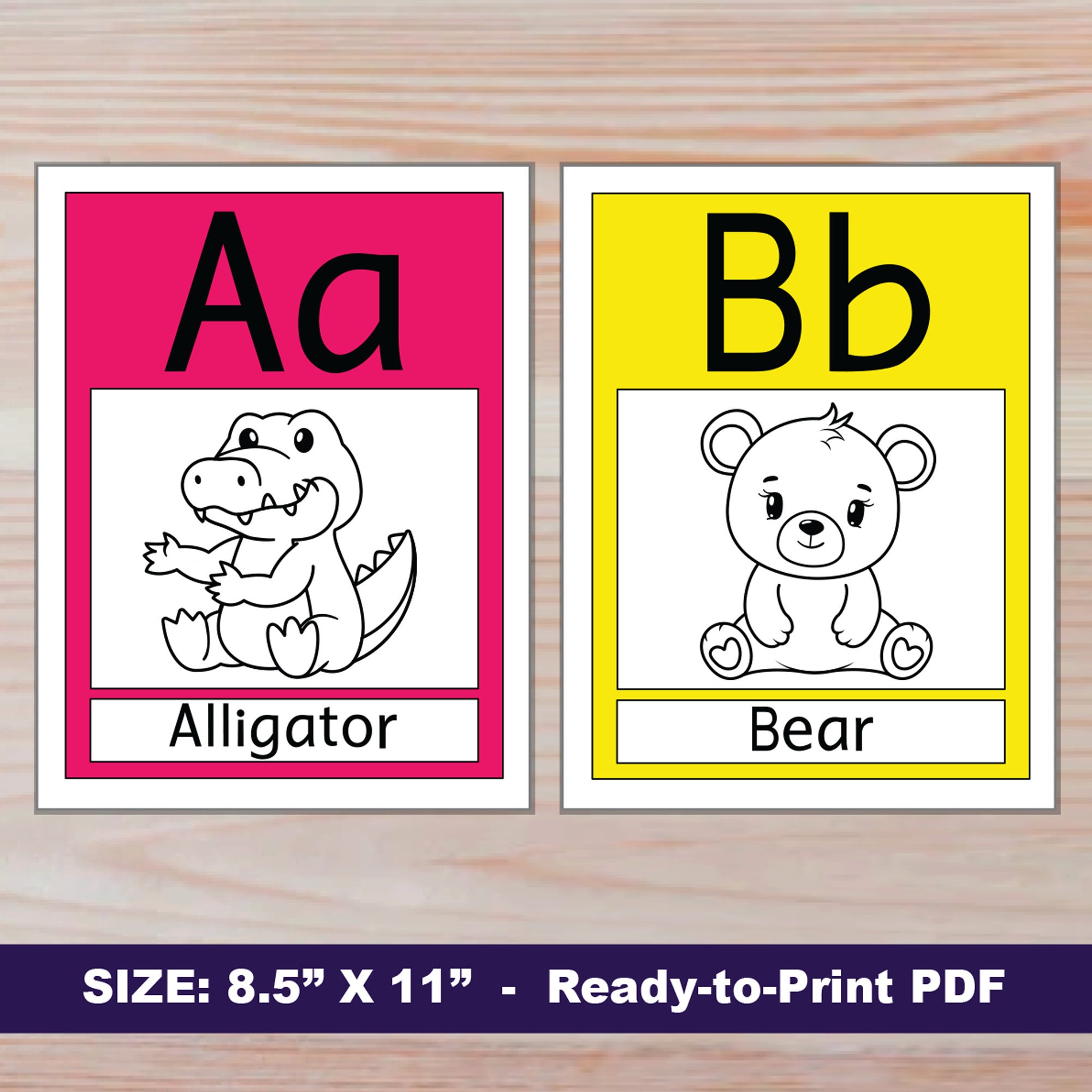 Alphabet Posters | PRINTABLE | RAINBOW Bright Colors | Classroom Decor ...