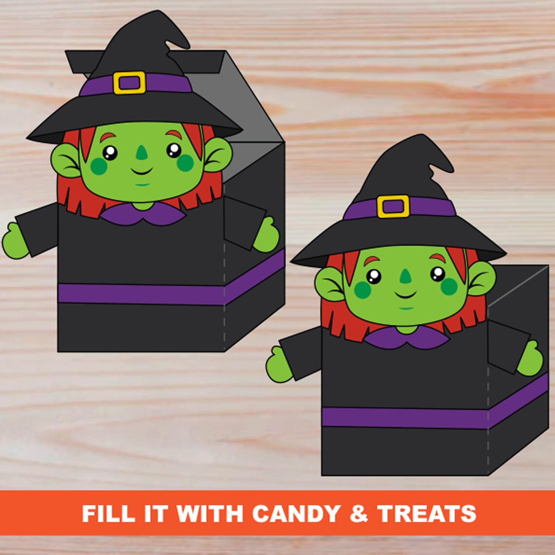 Halloween Treat Box | PRINTABLE Witch Party Favor Boxes | Halloween ...