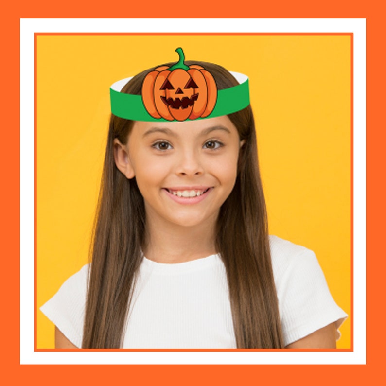 Halloween Paper Crowns for Kids PRINTABLE Hat Headbands Craft Activity ...