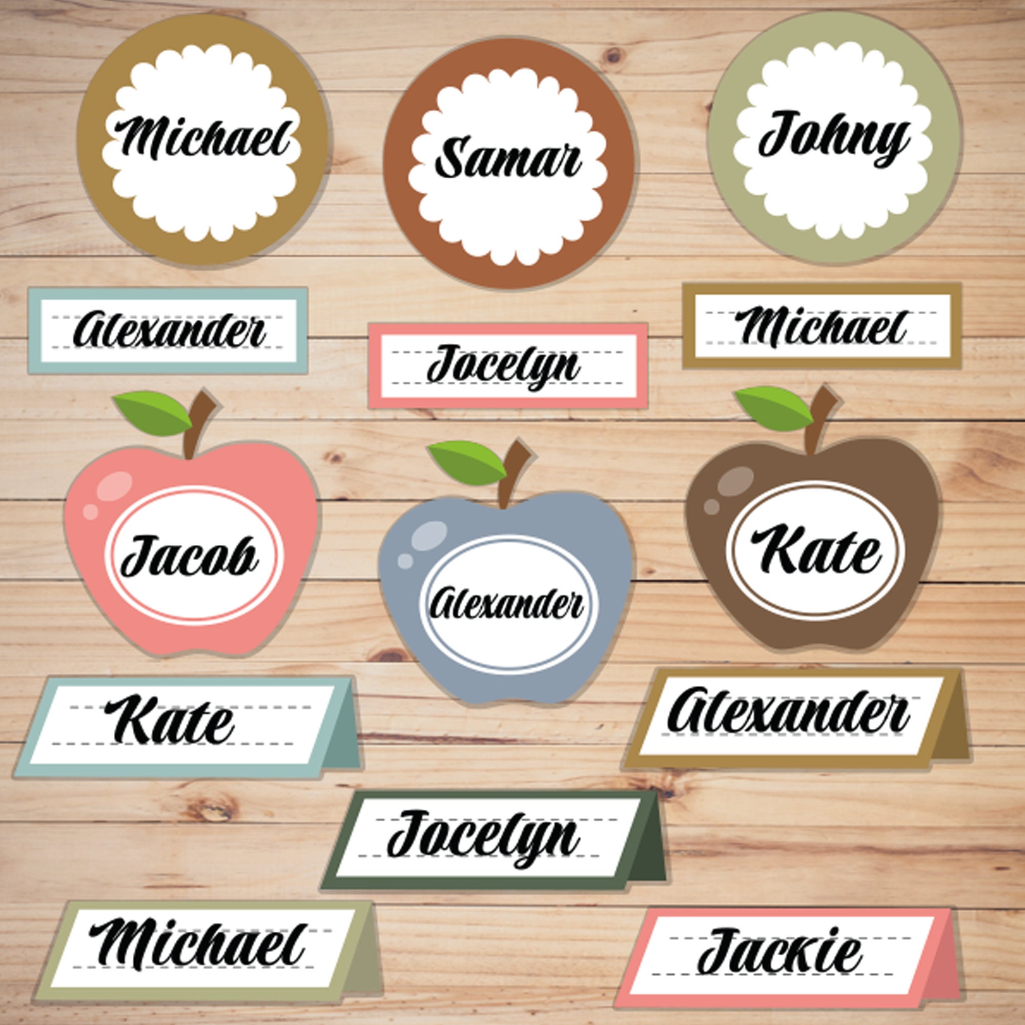 Classroom Name Tags for Bulletin Board, Door Display & Desk Name Tags ...