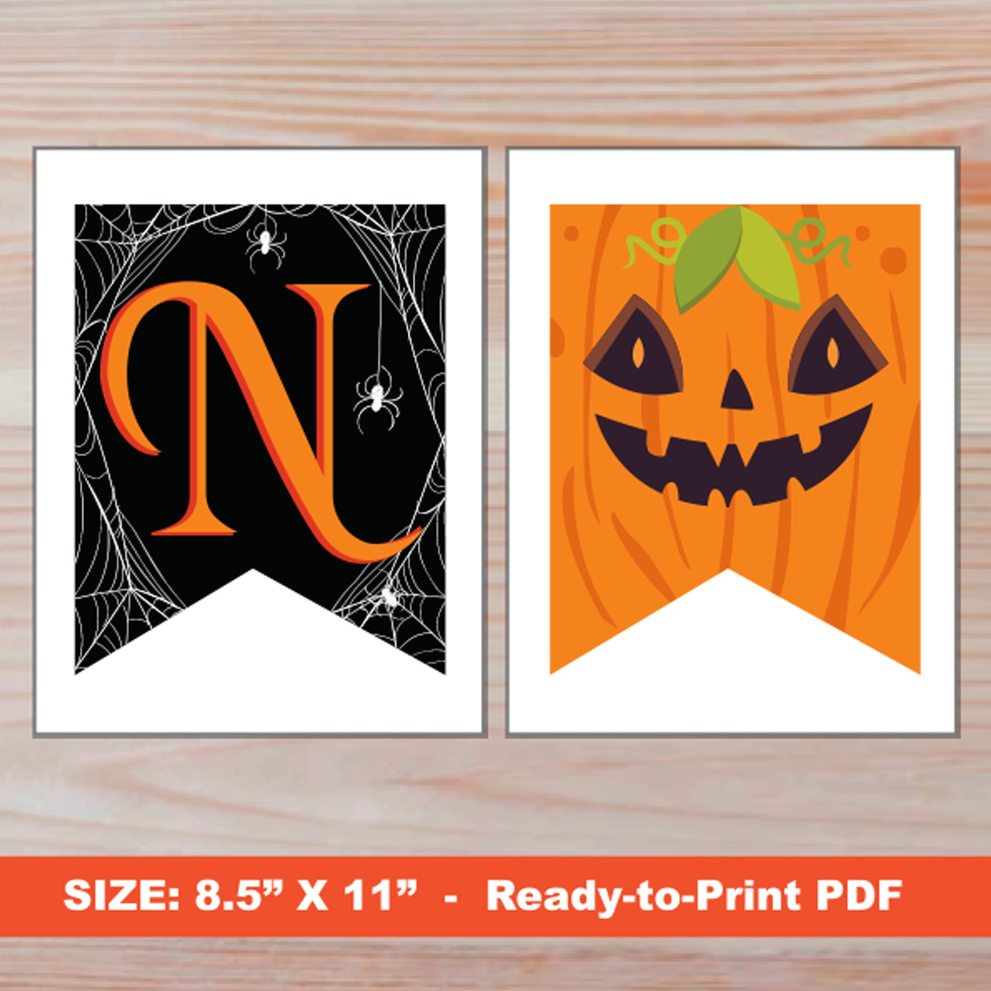 Happy Halloween Printable Banner | Halloween Garland Pennant Banner ...